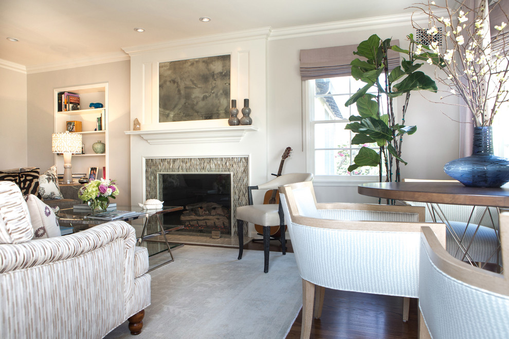 Transitional Cottage in Pasadena - Transitional - Living Room - Los ...