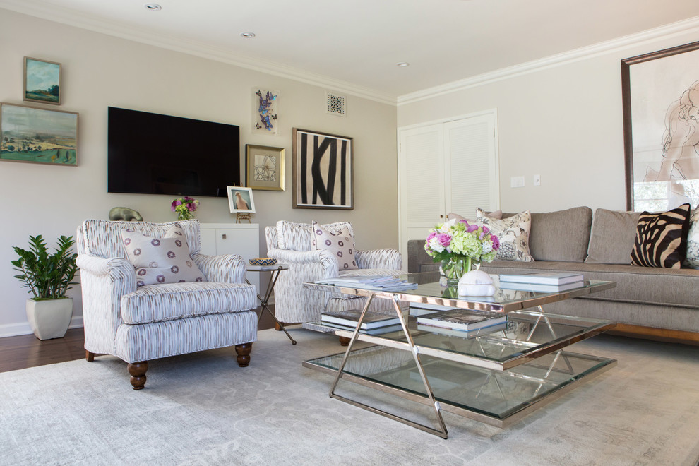 Transitional Cottage in Pasadena - Transitional - Living Room - Los ...