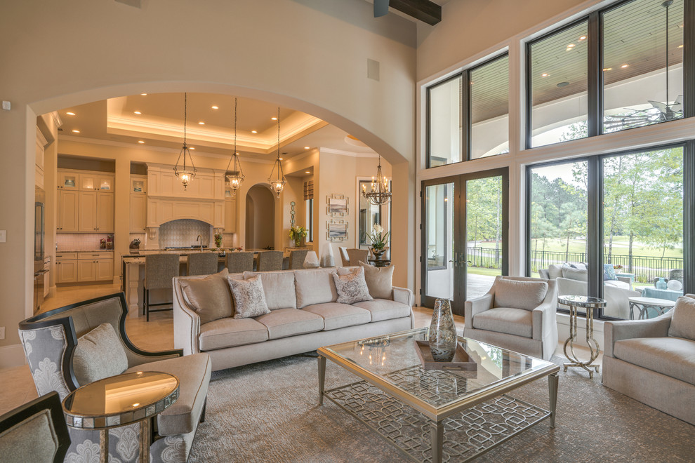 Transitional Mediterranean on the Golf Course - Mediterranean - Living ...