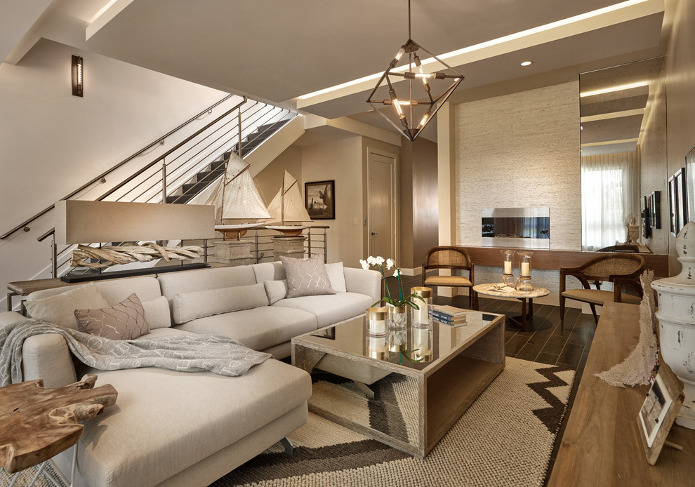 Transitional / Rustic Living Room - Transitional - Living Room - Miami ...