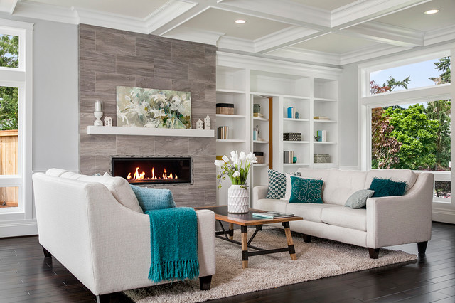 Transitional Style Bellevue Home - Classique Chic - Salon - Seattle - par Seattle Staged to Sell ...