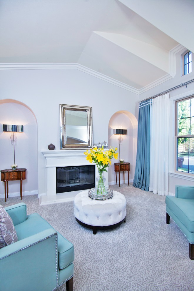 Transitional Style Study Room - Transitional - Living Room - Orange ...