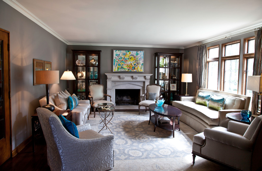 Transitional Suburban Residence - Living Room - Milwaukee - by HAVEN ...