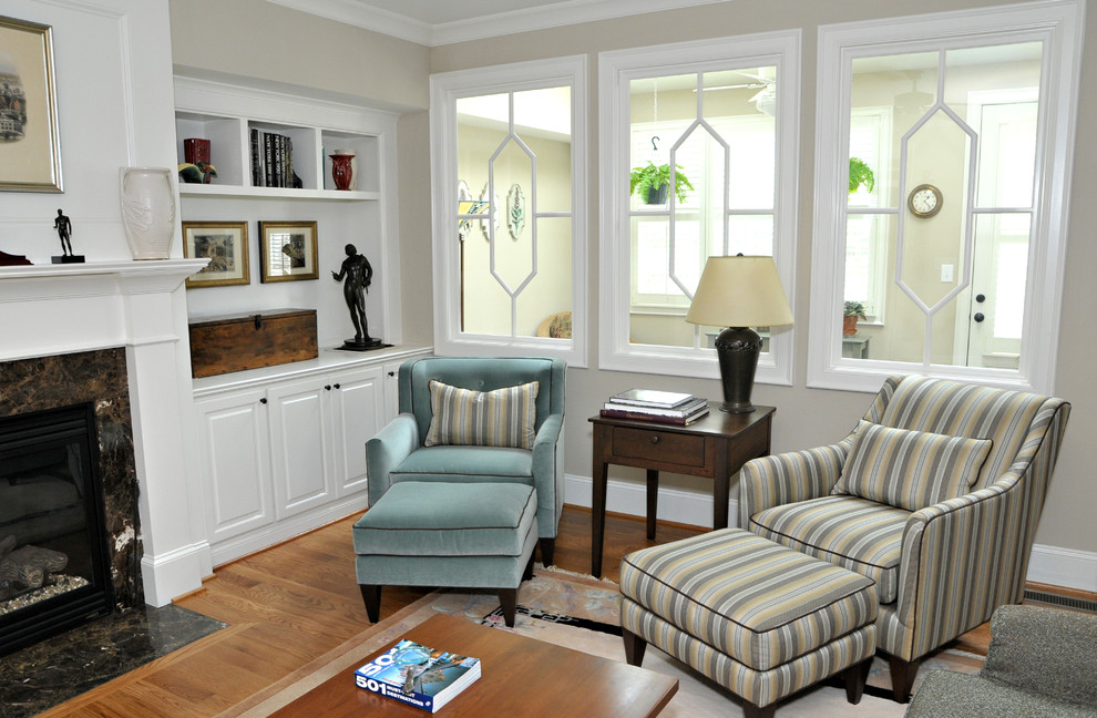 Transom used as Interior windows - Traditional - Living Room - Raleigh ...