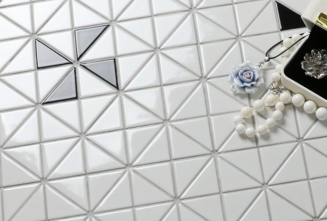 Triangular Windmill Pattern Porcelain Mosaic Tile, Floor design ...