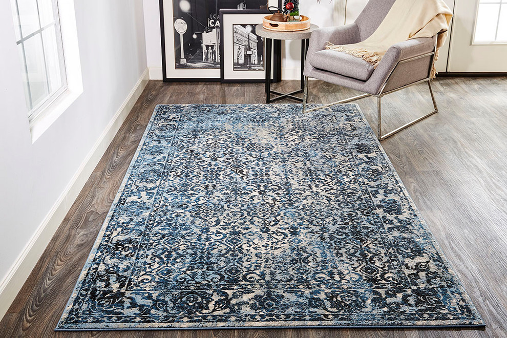 Tullamore Area Rug - Blue/Charcoal - Contemporary - Living Room - by ...