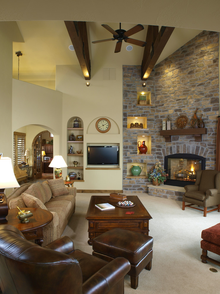 Tuscan Style Custom Homes - Mediterranean - Living Room - Denver - by ...