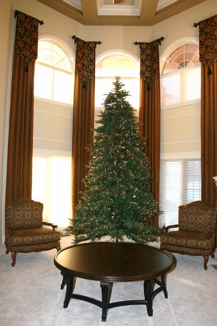 Two Story Drapery - Transitional - Living Room - Chicago - by Window ...