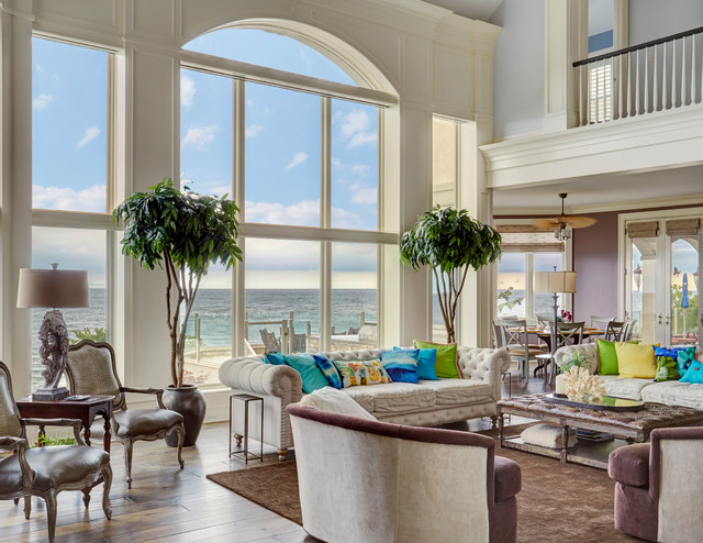 Two Story Living Room Windows Premium Photo | Living Room Loft Style
