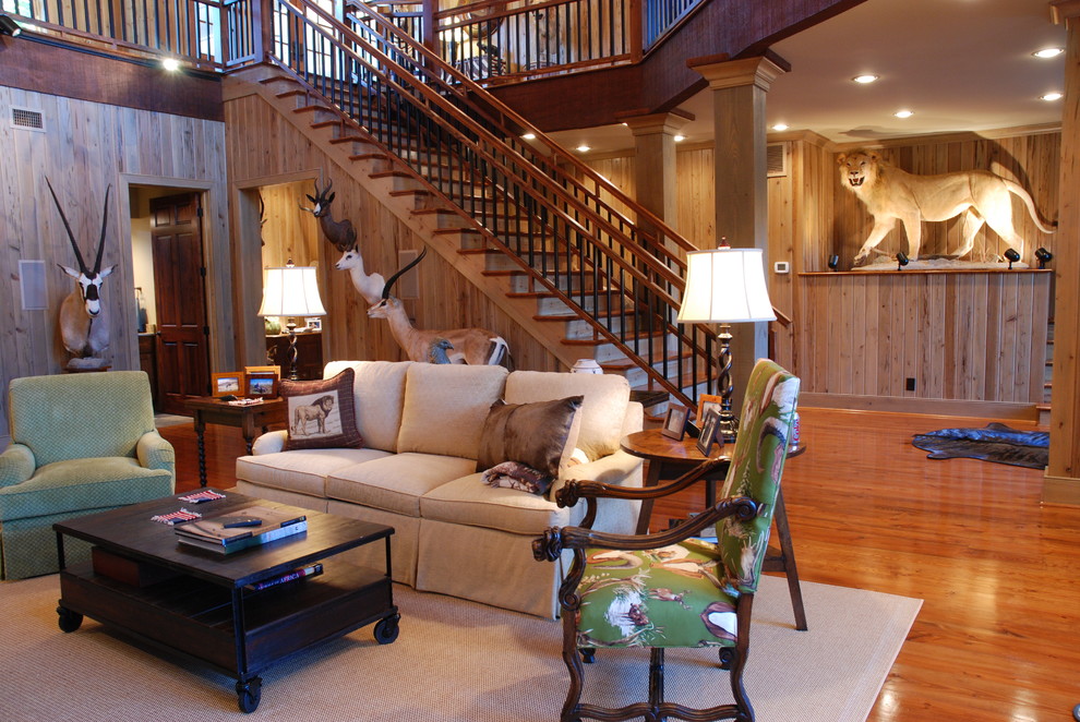 Two-story Trophy Room - Traditional - Living Room - Columbus - by ...