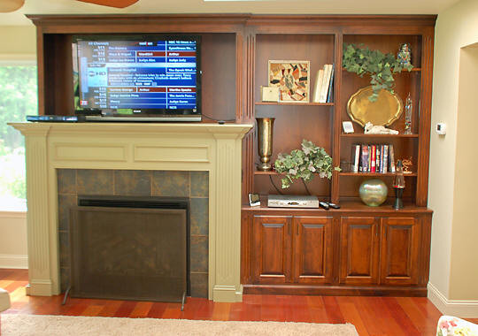 Two-toned fireplace built-ins - Traditional - Living Room ...