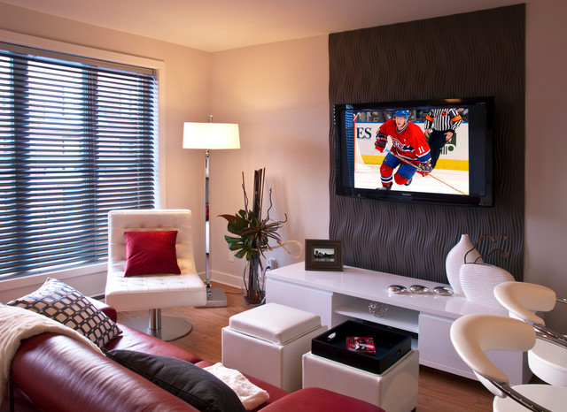 Une Garçonnière fonctionnelle - Contemporary - Living Room - Montreal ...