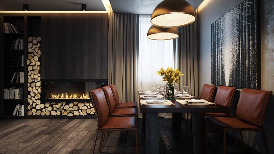 Unique Apartment Design. 3D Visualization - Modern - Living Room ...