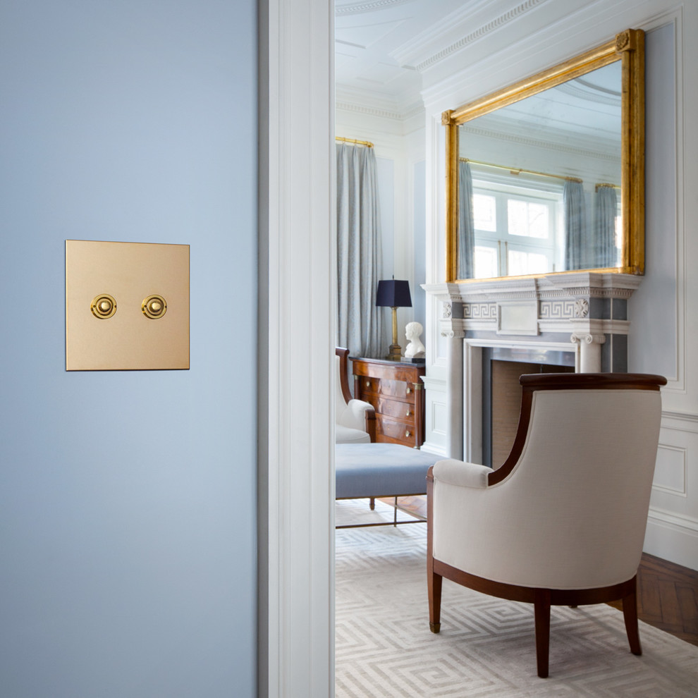 Unlacquered brass light switch - Traditional - Living Room - New York ...