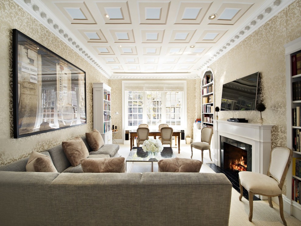 Upper East Side Library - Contemporary - Living Room - New York - by ...