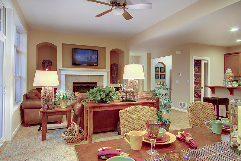 Vashon Home - Traditional - Living Room - Seattle - by timberland homes ...