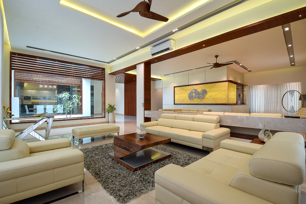 Vastu Villa - Contemporary - Living Room - Bengaluru - by Nayan Soni ...