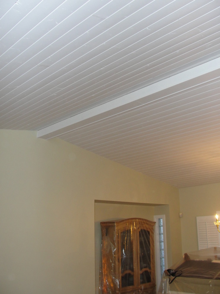 Vaulted ceiling 1x6 tongue and groove - Traditional - Living Room ...