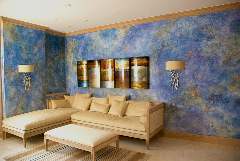 venetian plaster + concrete + textures - Salon - Miami - par Sweet Hues ...