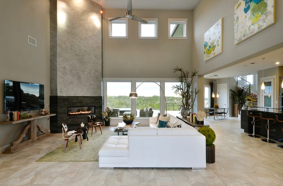 Venetian Plaster - Contemporary - Living Room - Houston - by Imago Dei ...