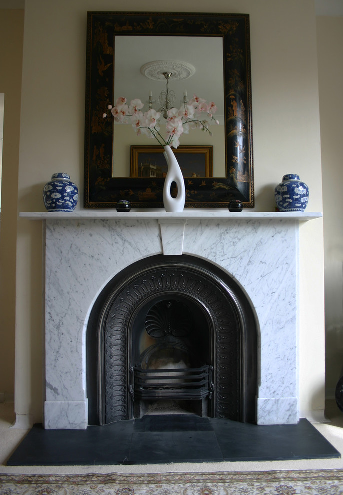 Victorian marble fire surround with arched cast iron grate - Classique ...