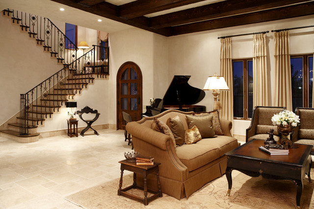 Villa Encanto Model Home - Mediterranean - Living Room - Austin - by ...