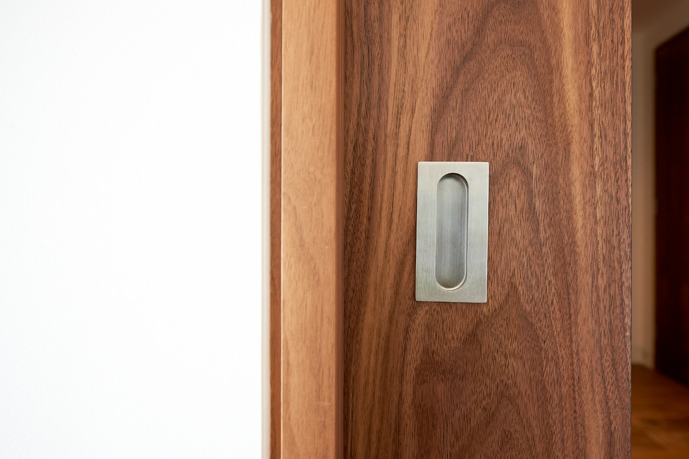 Visible Frame Pocket Doors - Contemporary - Living Room ...