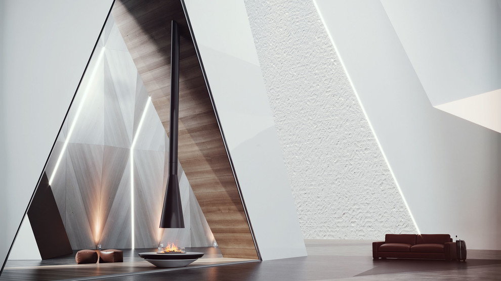 VITA Fireplaces MYSTIQUE | Suspended Fireplace - Contemporary - Living ...