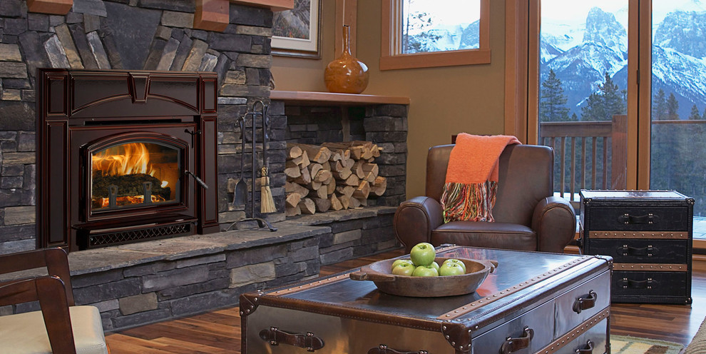 Voyageur Grand Wood Fireplace Insert - Contemporary - Living Room - Seattle - by Quadra-Fire ...