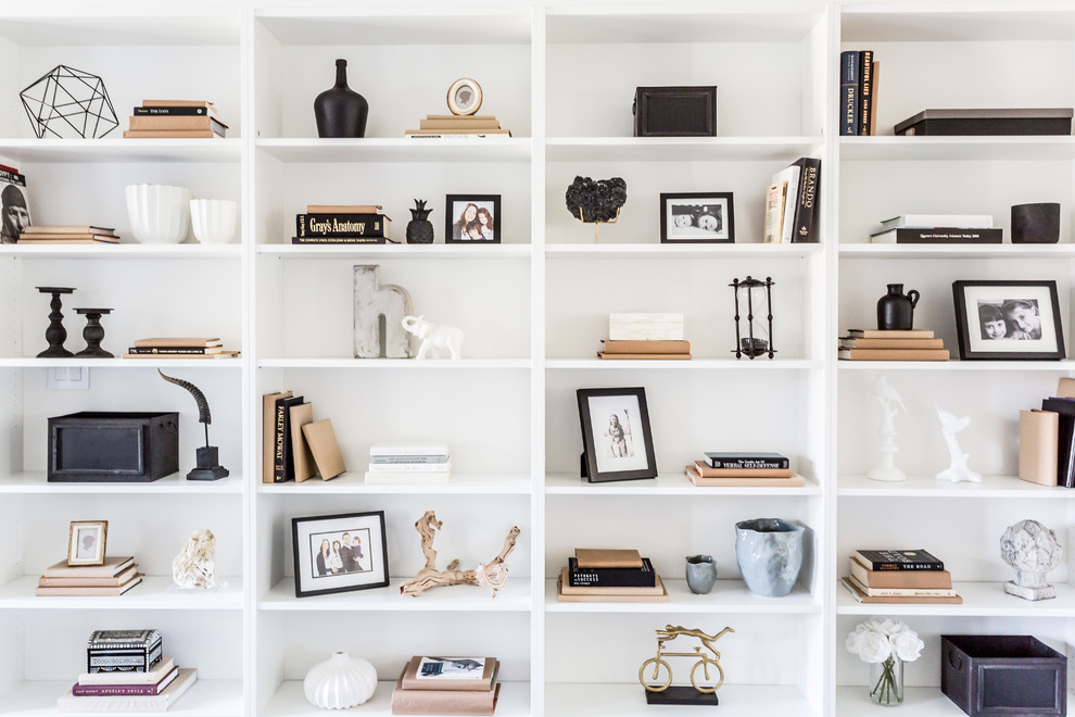 Wall to Wall Library - Traditional - Living Room - Montreal - by Lux ...