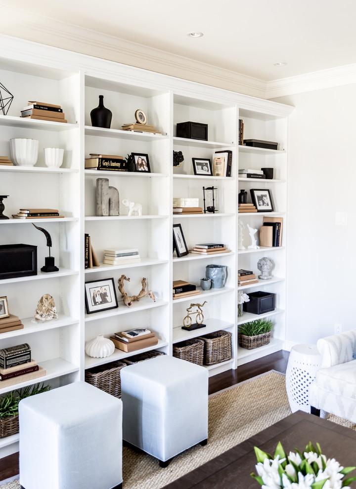 Wall to Wall Library - Traditional - Living Room - Montreal - by Lux ...