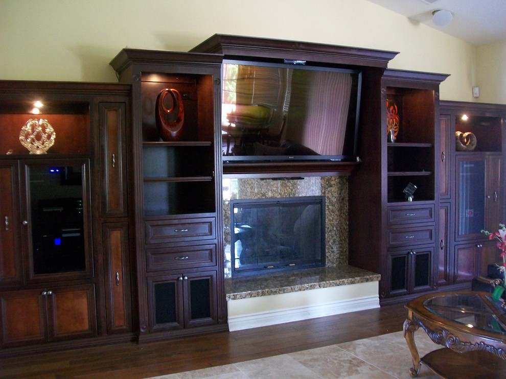 Wall Unit - Traditional - Living Room - Los Angeles - by CustomBuilt ...