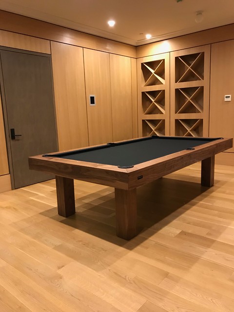 Walnut pool table with a ping pong and dining coversion top ...