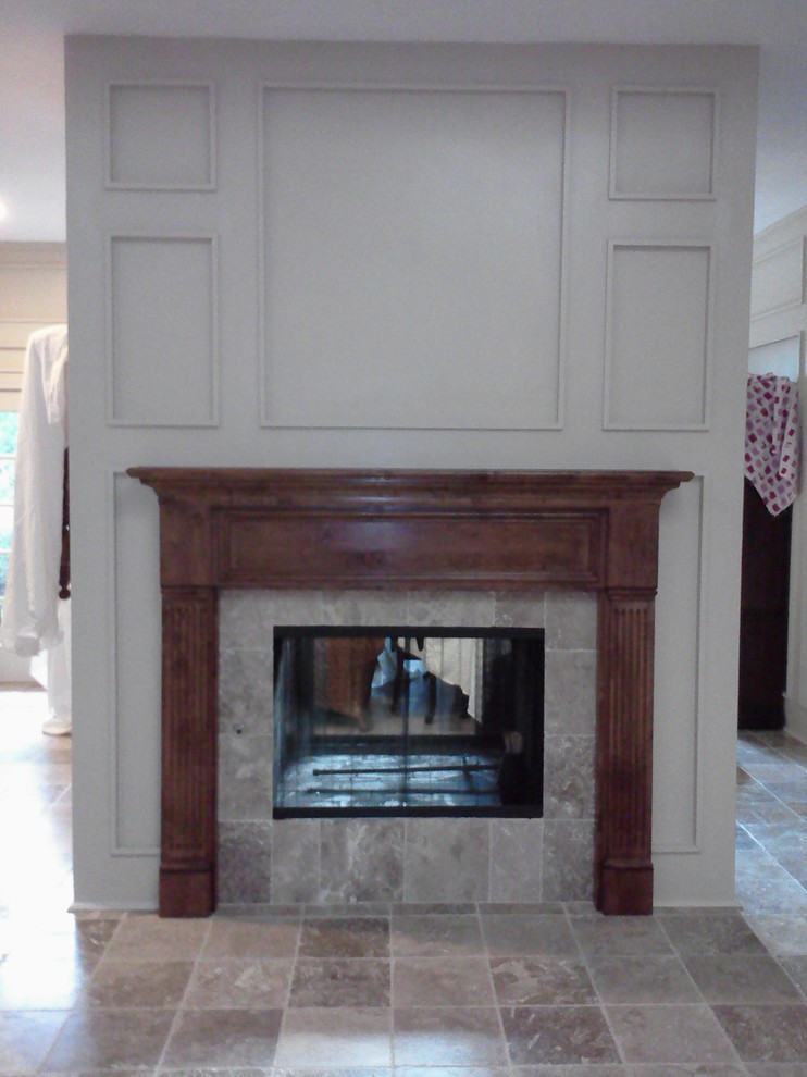 Wards Custom Paneling & Fireplace - Traditional - Living Room - Dallas ...
