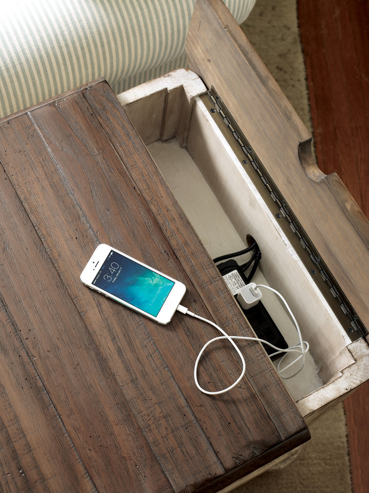 Weatherford chairside table with hidden charging station - Living Room ...