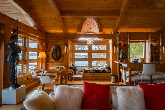 Western Red Cedar Paneling - Rustic - Living Room - Newark - by Buffalo ...