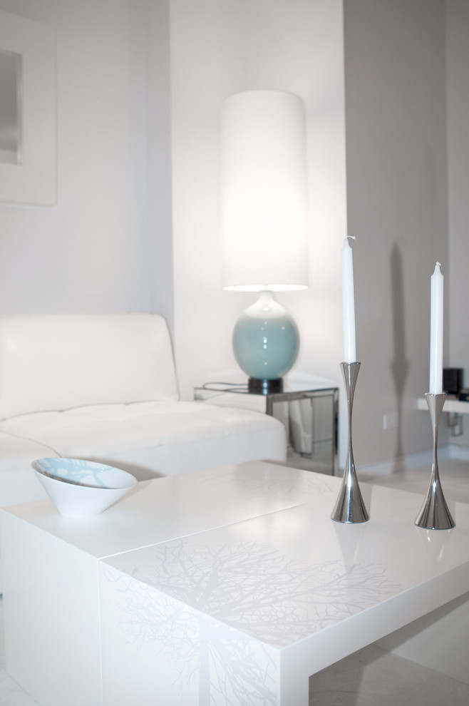 White modern design - Modern - Living Room - New York - by Marie Burgos ...