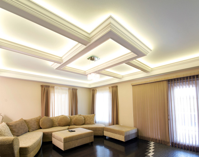 White Sparkle Ceiling - Contemporary - Living Room - Toronto - by ...