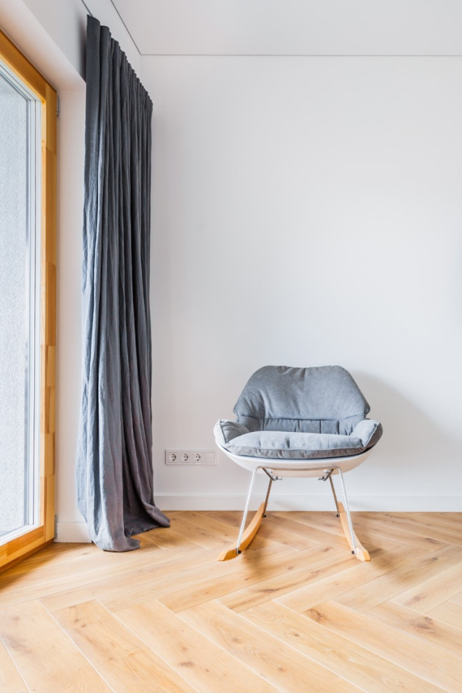 'White Transparent' Herringbone flooring - Living Room - London - by ...