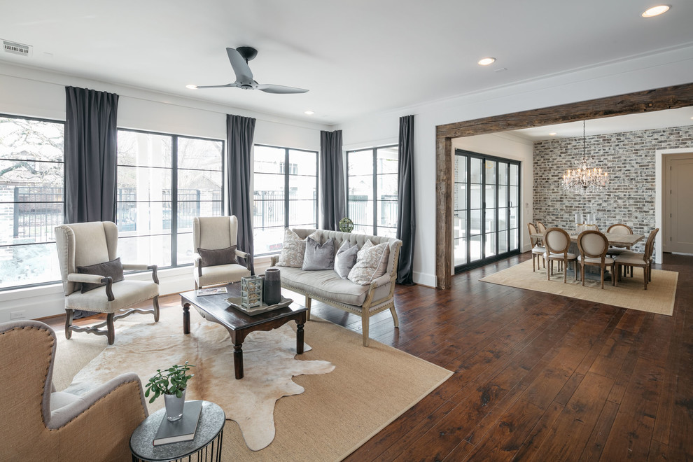 03 - Modern Farmhouse Living - Country - Living Room - Houston - by ...
