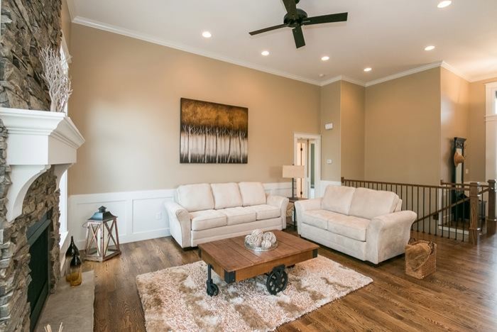 Wood & LVF Flooring Portfolio - Transitional - Living Room - Cedar ...