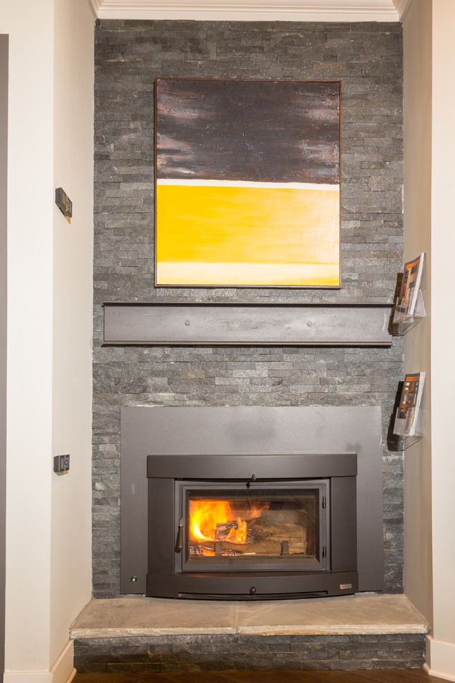 Wood Burning Fireplace Insert - Modern - Living Room - Atlanta - by The ...