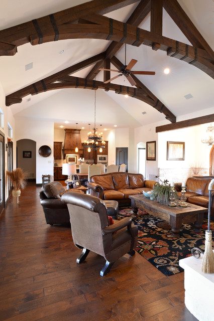 Woodland trusses - Living Room - Dallas - by Green Valley Beam & Truss ...