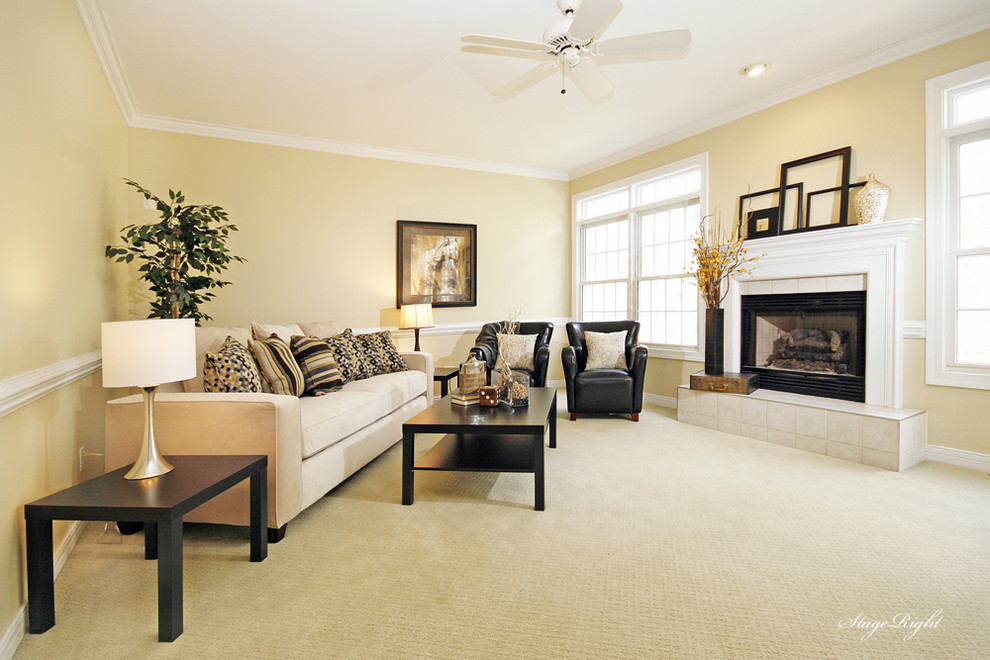 Yellow is the new Black - Traditional - Living Room - Grand Rapids - by StageRight Home Staging ...