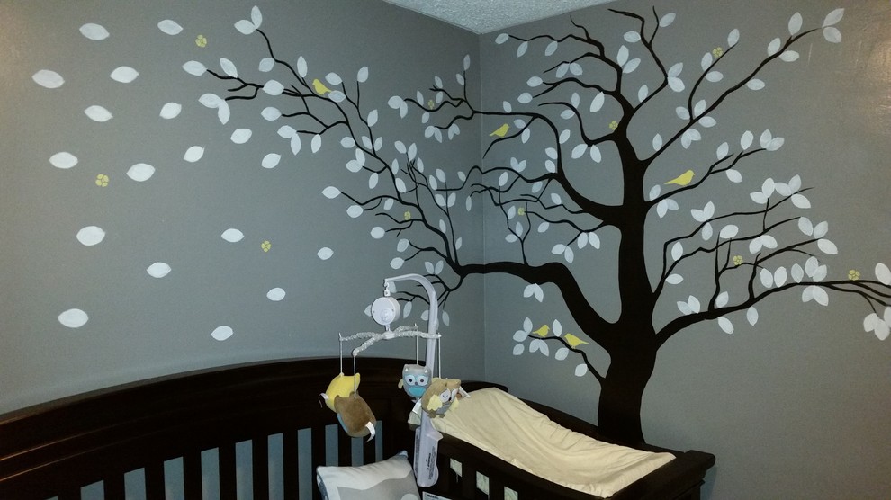 Mural Design for New Born Baby Boy - Nursery - Boston - by Vivid ...