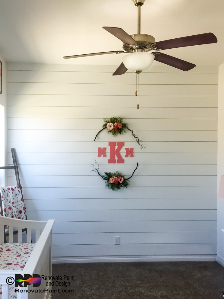 Shiplap siding for Interior wall - Shabby-chic Style - Nursery - Austin ...