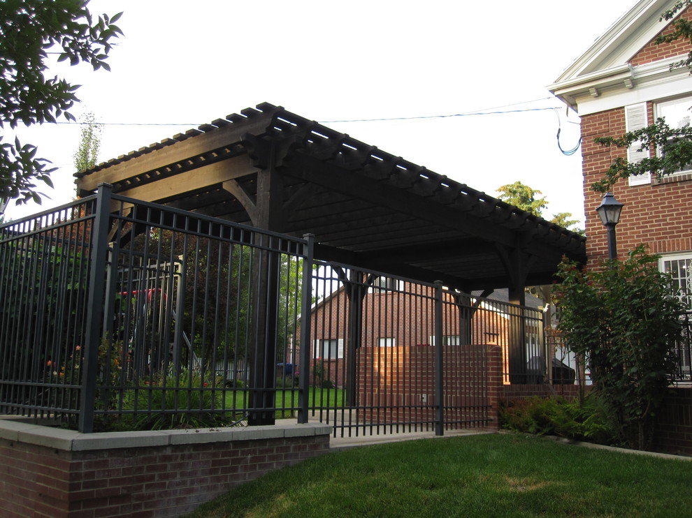 14 Black Elegant Timber Frame Arbors, Awnings & Pergolas - Midcentury ...