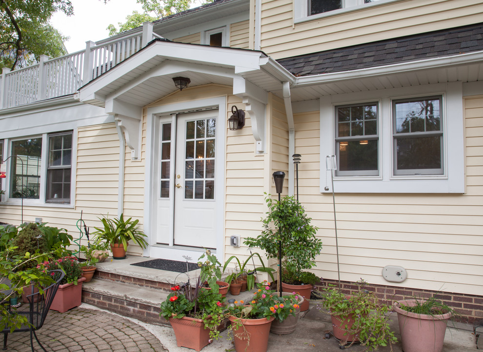 1922 Dutch Colonial with Corbels Restored - Traditional - Patio ...