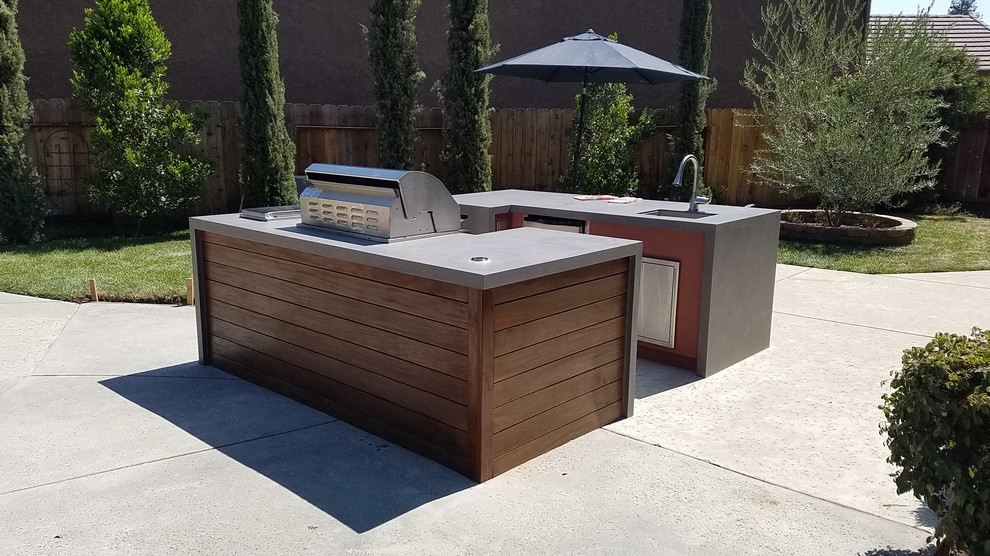 2 L-Shapes BBQ Islands - Modern - Patio - Sacramento - by L.A. Custom ...