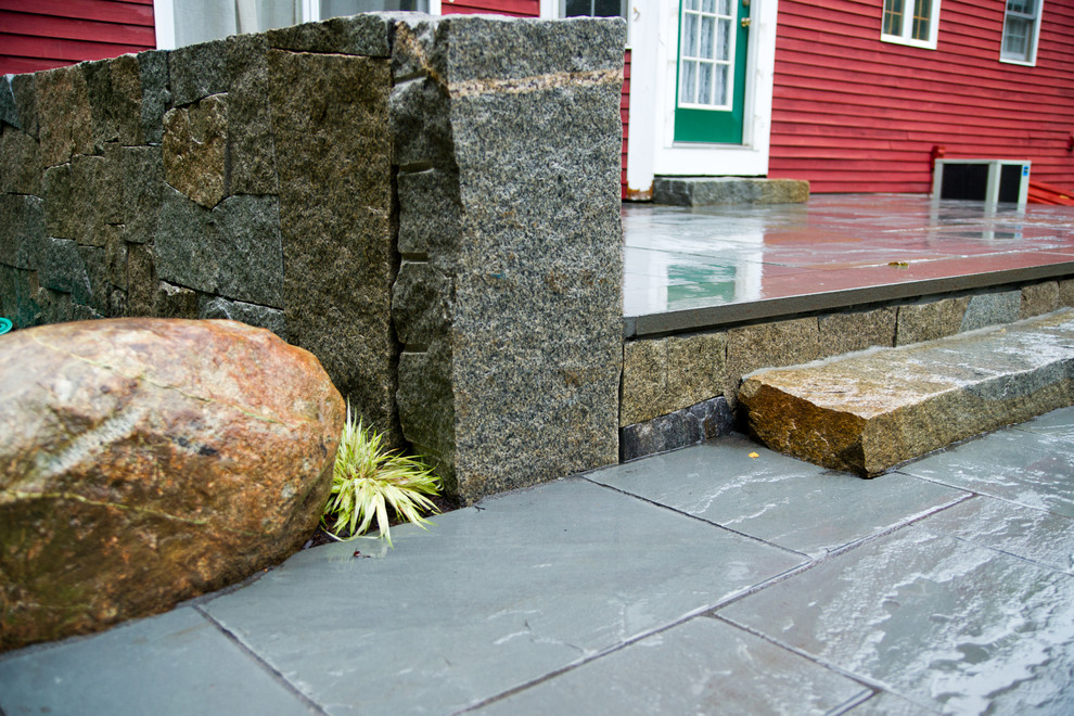 2 Tier Natural Cleft Bluestone Patio! - Traditional - Patio - Boston ...